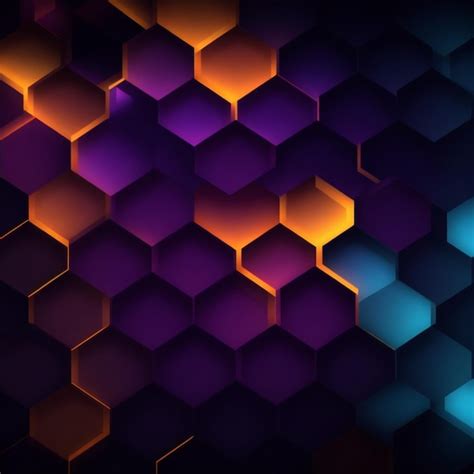 Premium Ai Image Hexagonal Background