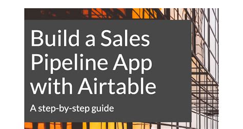 Sample Build A Sales Pipeline App With Airtable
