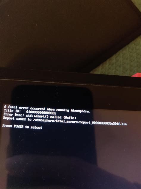 A Fatal Error Occurred When Running Atmosphere Issue Atmosphere NX Atmosphere GitHub