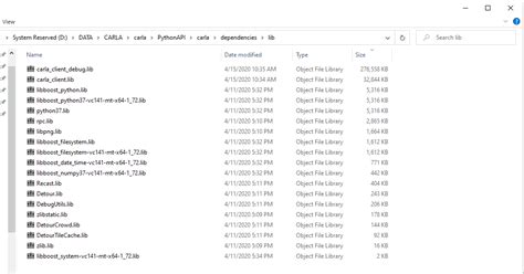 Unsuccessful Python API Installation By Boost Linking Issues In Windows CARLA Issue
