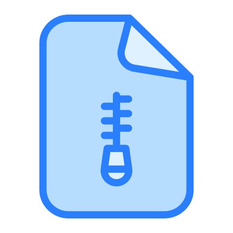 Zip Generic Blue Icon
