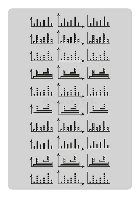 Vector Different Graph Chart Set For Business Infographic In Flat Style Stock Vector