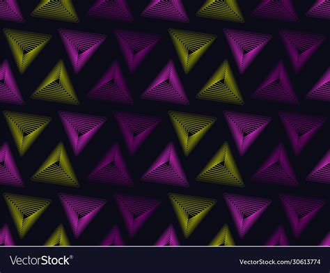 Seamless Pattern With Triangles Linear Art Vector Image