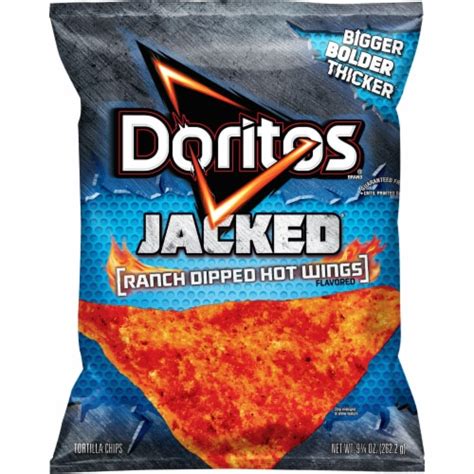 Doritos Jacked Ranch Dipped Hot Wings Flavored Tortilla Chips 925 Oz
