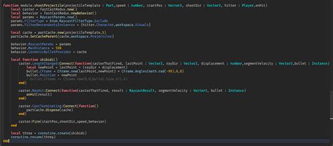 problem with fastcast s high speed projectile scripting support