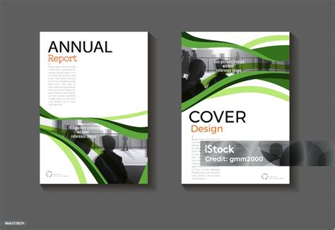 녹색 현대 원형 노란 커버 디자인 현대 책 표지 추상 책자 표지 템플릿 연례 보고서 잡지와 전단지 레이아웃 벡터 A4 공란에 대한 스톡 벡터 아트 및 기타 이미지 Istock