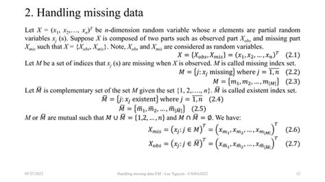 Handling Missing Data With Expectation Maximization Algorithm Ppt