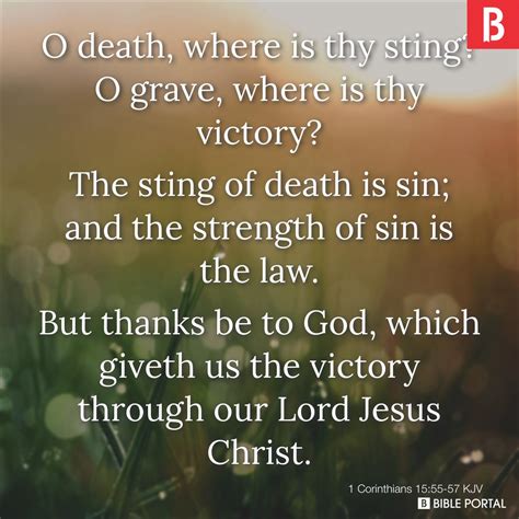 1 Corinthians 15 55 57 Kjv Bible Scripture Image Bible Portal