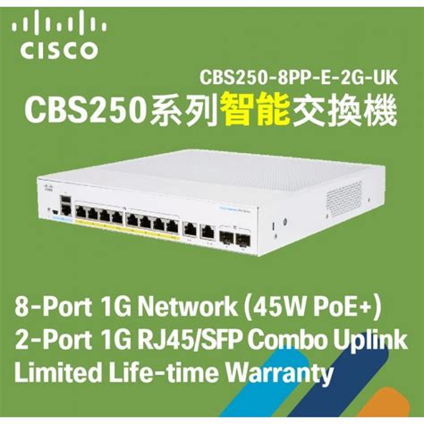 Cisco Port Gigabit Ethernet PoE Smart Switch CBS PP E G