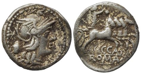 C Cassius Rome 126 Bc Ar Denarius 19mm Bertolami Fine Art