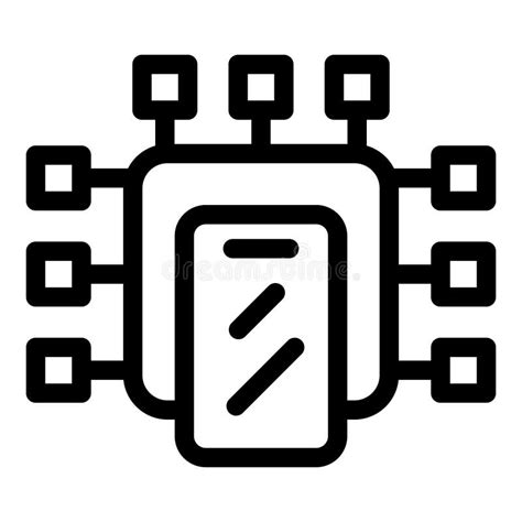 Smartphone Representing Mobile Network Hub Connecting Multiple Devices Stock Illustration