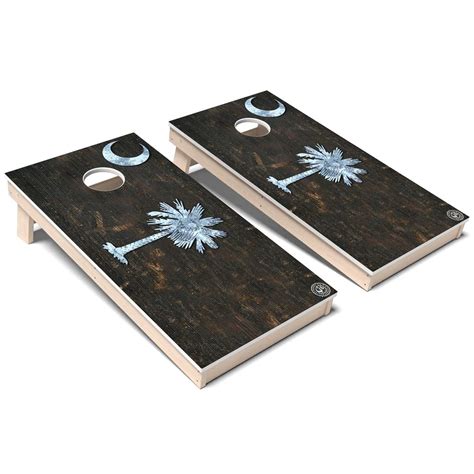 South Carolina Flag Rustic All Weather Cornhole Set