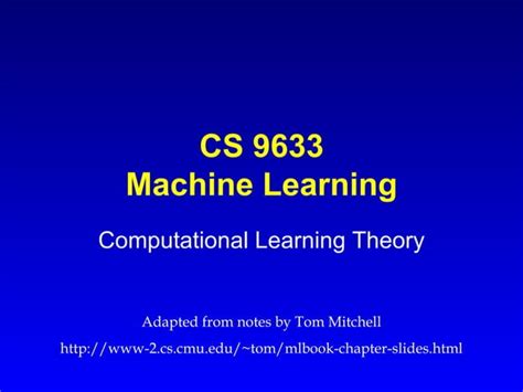 Computational Learning Theory Ppt
