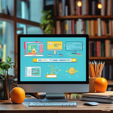 Online Education Concept With Person Using A Laptop On A White Table