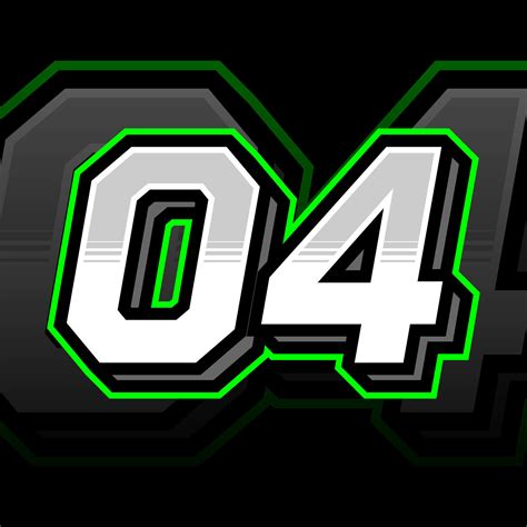 Zero Four Number Vector Clipart Simple Decal Design 33049897 Vector Art