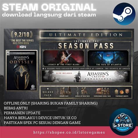 Jual Assassins Creed Odyssey Ultimate Edition Pc Sharing Original
