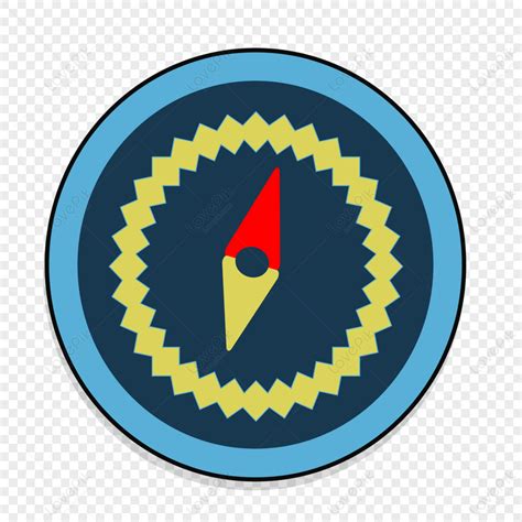 Dark Simple Flat Compassyellowpointerhand Drawing Png Picture And