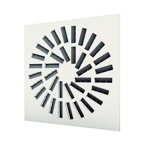 Adjustable Square Swirl Diffuser 600 X 600 With 36 Vanes Mixed Colour