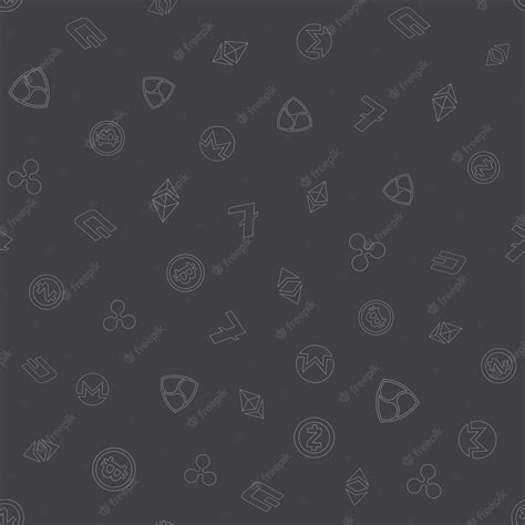 Premium Vector Cryptocurrency Seamless Pattern Background