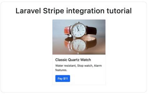 Laravel Stripe Integration Tutorial Phppot