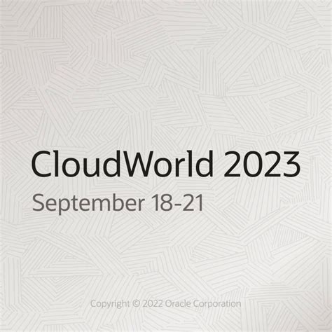 Raymond H On Linkedin Oracle Cloudworld 2023—save The Date