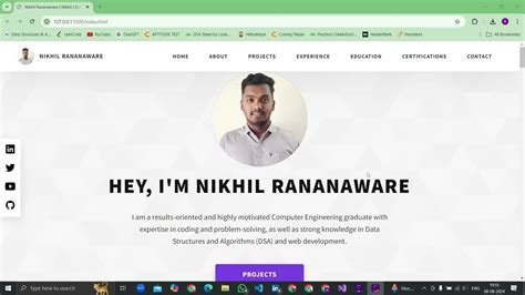 nikhil rananaware on linkedin portfolio webdesign webdevelopment frontend
