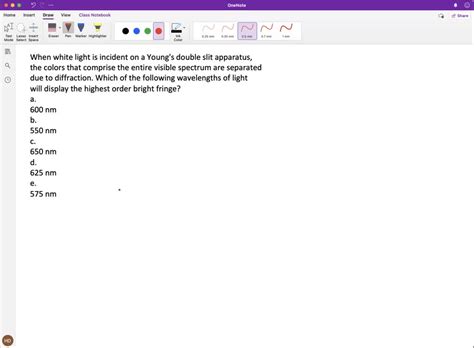Solved When White Light Is Incident On A Youngs Double Slit Apparatus