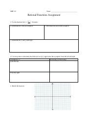 Rational Functions Assignment Vertical And Horizontal Course Hero