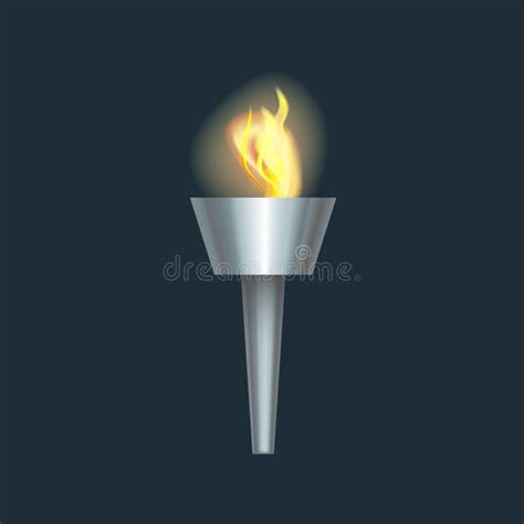 Realistic Detailed 3d Torch Flame Fire Vector Stock Vector Illustration Of Peace Closeup