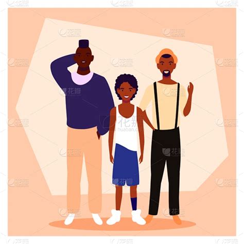 男人 注视镜头 与众不同 商务 多样 人种 社区 背景 绘画插图 卡通图片 男人图片素材 花瓣网