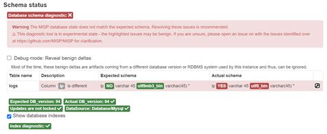Support Help With Command For Database Issue 8573 MISP MISP GitHub