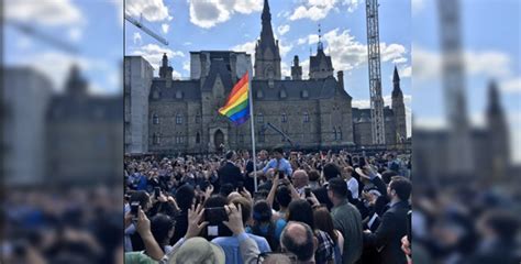 Trudeau Raises Pride Flag On Parliament Hill For First Time In History