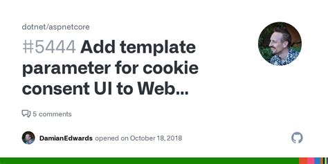 Add Template Parameter For Cookie Consent UI To Web Application Project