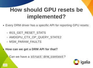 Dealing With GPU Resets PPT