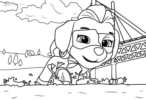 Ausmalbilder Paw Patrol Tracker Ausmalbild Paw Patrol Skye