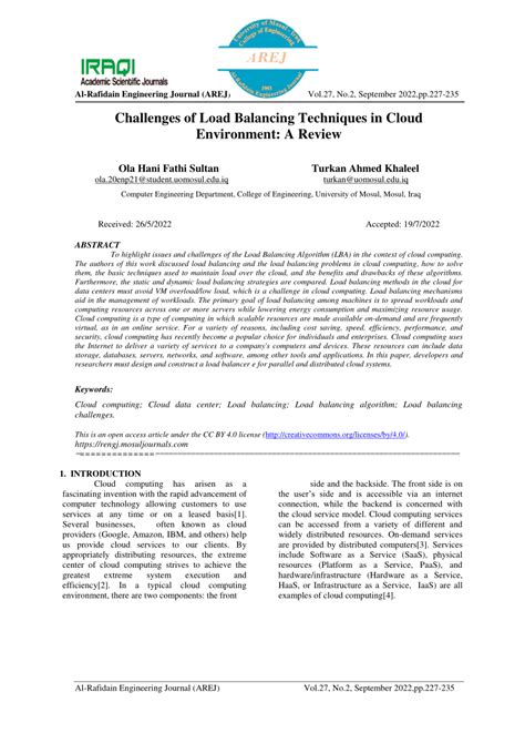 PDF Challenges Of Load Balancing Techniques In Cloud Environment A Review