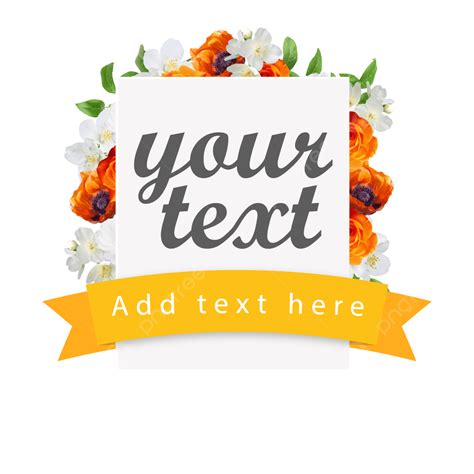 Rectangular Frame Design With White Flowers Framework Flowers Flower