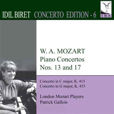Wolfgang Amadeus Mozart Wa Mozart Piano Concertos Nos 13 And 17 Cd