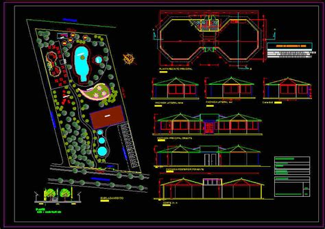 نقشه های مجموعه تفرجگاهی ، پارک ،باغ، شهر بازی دانلود نقشه های اتوکد