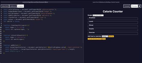 learn form validation by building a calorie counter step 44