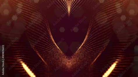 Virtual Space With Depth Of Field For Hud Digital Elements Loop Gold Background Illustrating