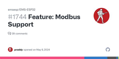Feature Modbus Support · Issue 1744 · Emsespems Esp32 · Github