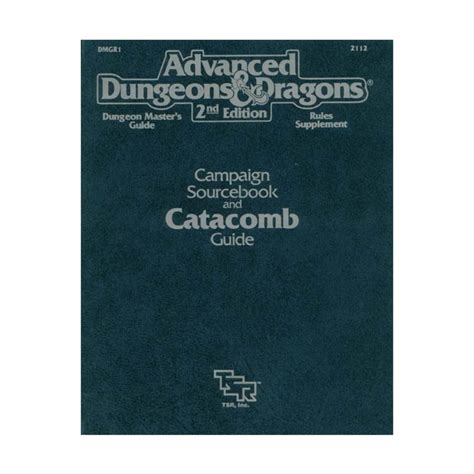Campaign Sourcebook And Catacomb Guidedungeon Masters Guiderules