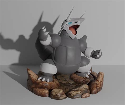 Aron Lairon Aggron And Mega Aggron 3d Print Model 3d Model 3d Printable