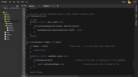 tideman lock pairs skips final pair if it creates cycle r cs50