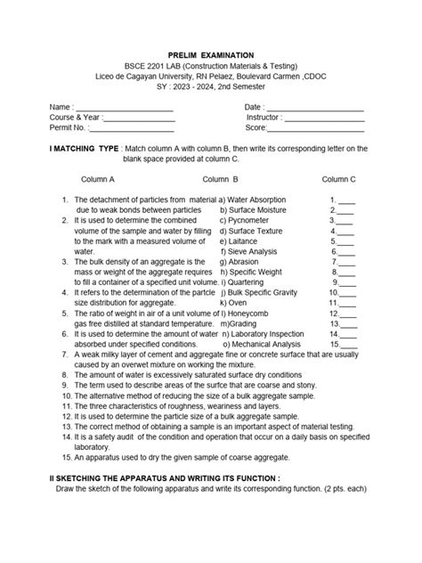Prelim Examination Pdf Materials Physical Sciences