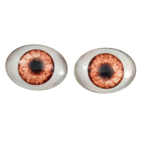 Brown Doll Oval Glass Eyes Handmade Glass Eyes