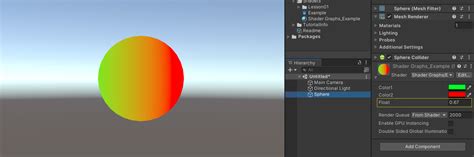 [笔记]shader graph教程 1 4 by 范星闪烁 哔哩哔哩