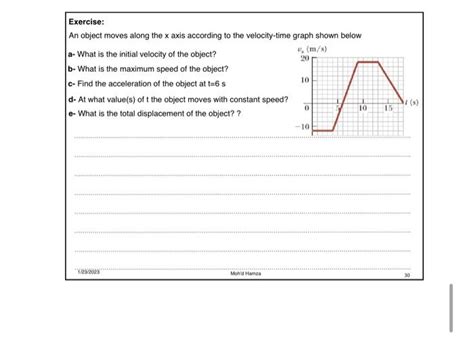 Solved Exercise An Object Moves Along The X Axis According Chegg