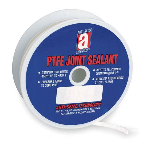 Anti Seize Technology W PTFE Joint Sealant Tape White Length White EBay